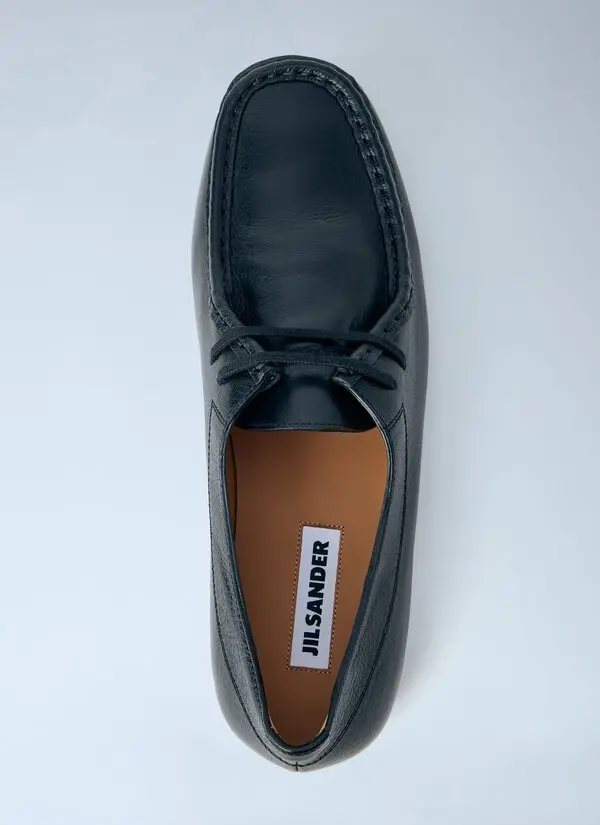 JIL SANDER Leather Moccasins With Stitched Detailing