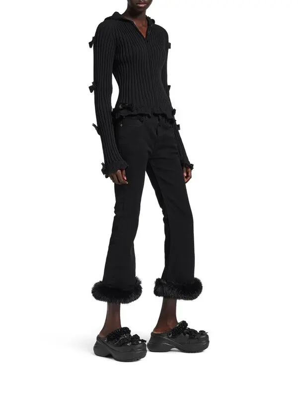 Balenciaga X Crocs Embellished Clogs - Black