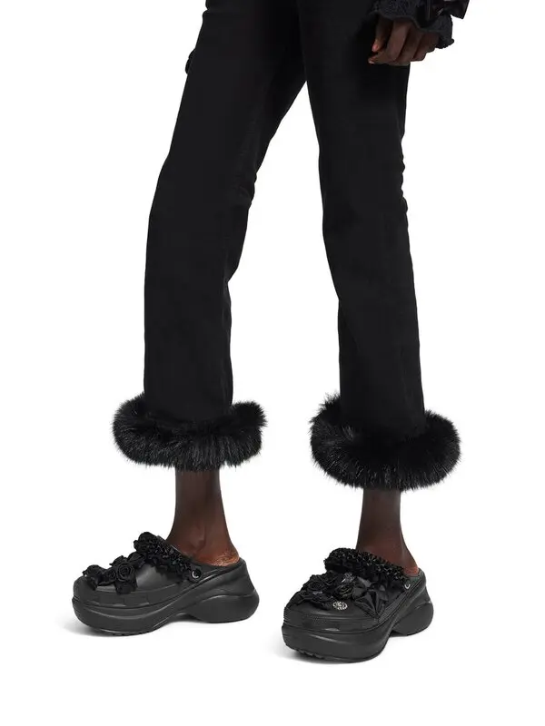 Balenciaga X Crocs Embellished Clogs - Black