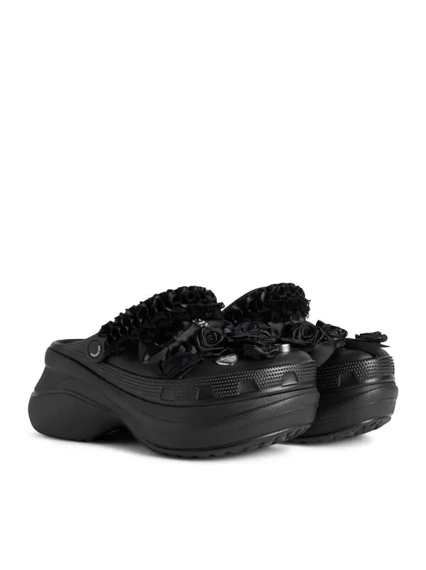 Balenciaga X Crocs Embellished Clogs - Black
