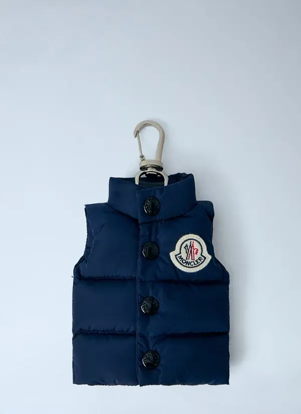 Moncler Miniature Puffer Vest Keyring - Blue