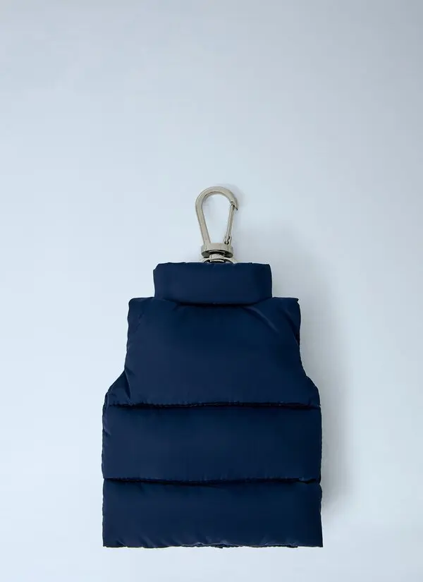 Moncler Miniature Puffer Vest Keyring - Blue
