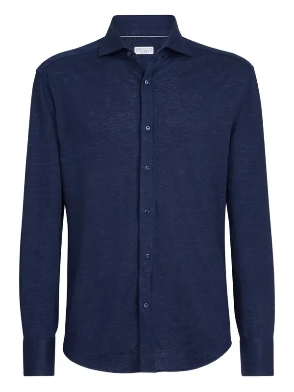 Brunello Cucinelli Linen And Cotton Blend Shirt - Multicolor
