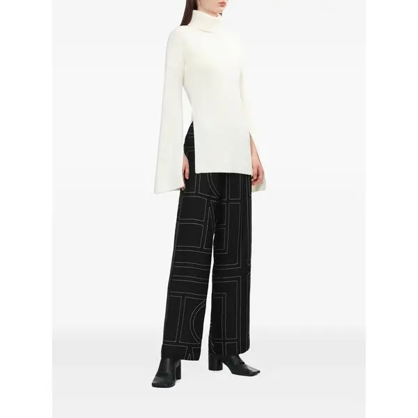 TOTEME High-waisted Trousers With Geometric Pattern