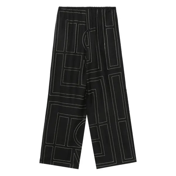 TOTEME High-waisted Trousers With Geometric Pattern