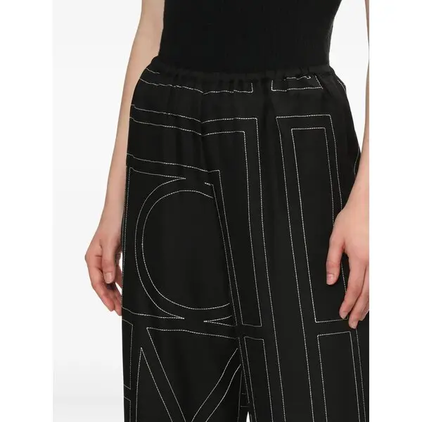 TOTEME High-waisted Trousers With Geometric Pattern