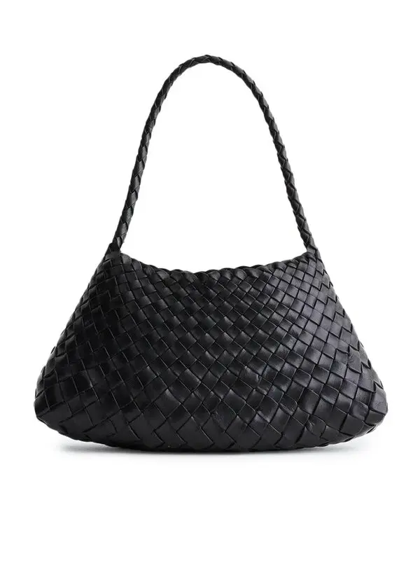 Dragon Diffusion Rosanna Mini Bag In Woven Leather - Black