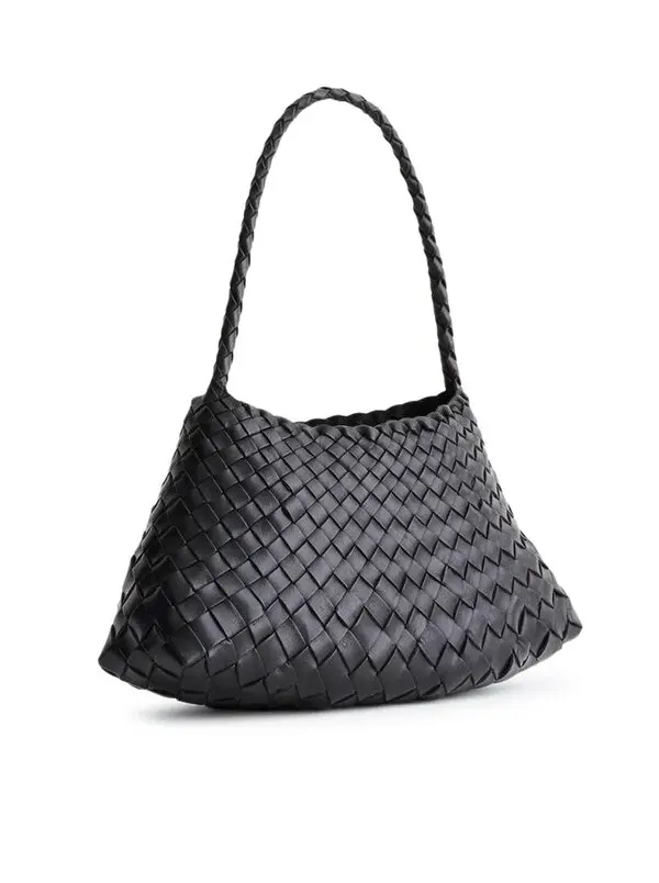 Dragon Diffusion Rosanna Mini Bag In Woven Leather - Black