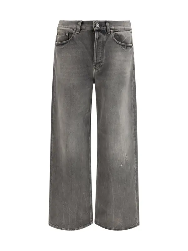 GOLDEN GOOSE Parker Wide-leg Jeans - Gray