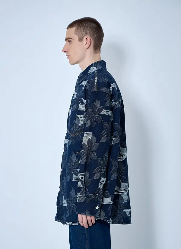 Gucci Floral Jacquared Denim Shirt