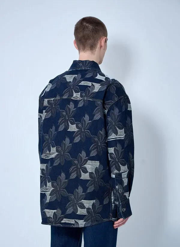 Gucci Floral Jacquared Denim Shirt