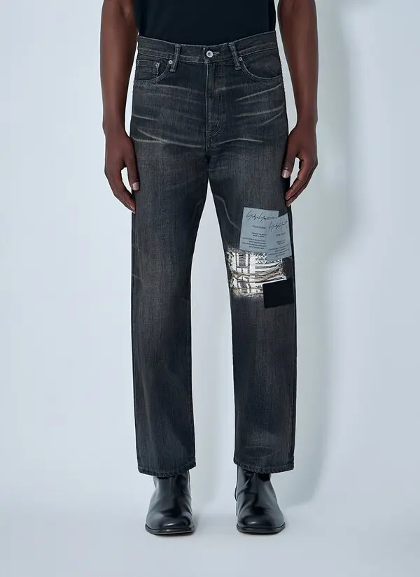 Yohji Yamamoto X Neighborhood Savage Denim Dp Basic Jeans - Black