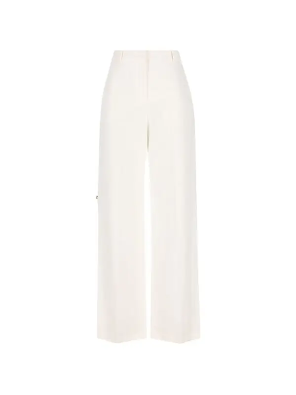Fendi Cotton Trousers With Embroidered Logo Belt Loops - Multicolor