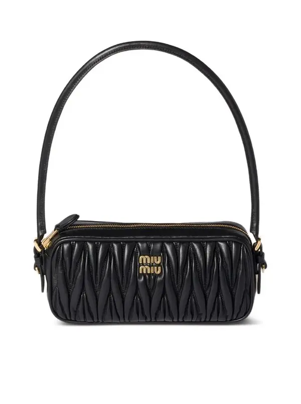 Miu Miu Nappa Matelass Pouch - Black