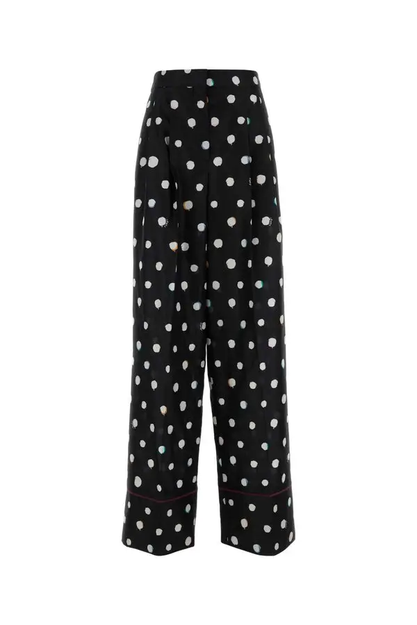 Fendi Printed Silk Wide-leg Pants - Multicolor