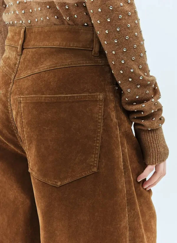 Sportmax Flocked Denim Wide Pants