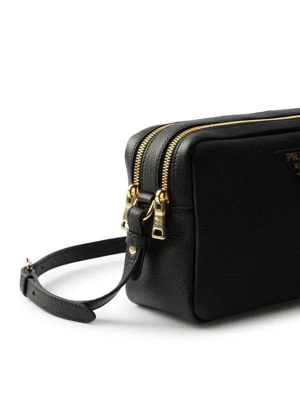 Prada Suede Small Shoulder Bag - Black