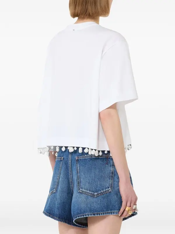 Sportmax Embellished Cotton T-shirt