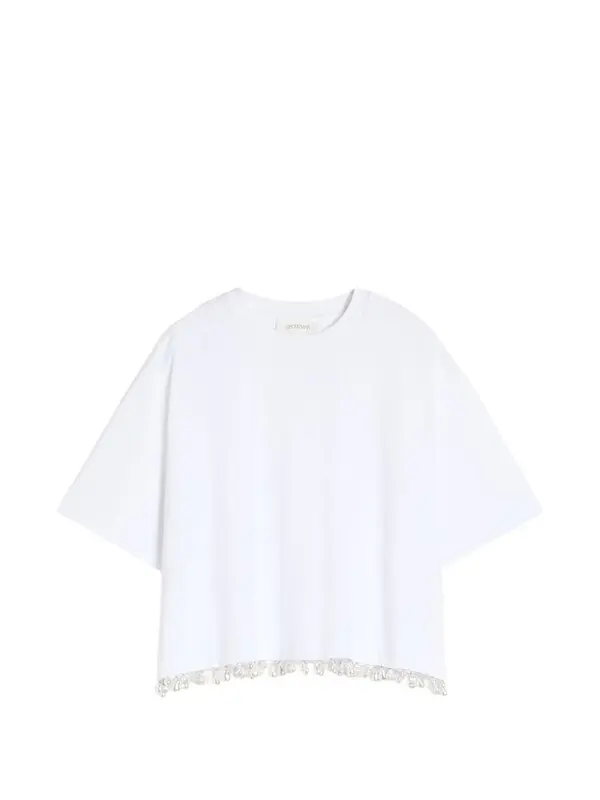 Sportmax Embellished Cotton T-shirt - Multicolor