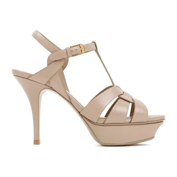 Saint Laurent Leather Tribute Platform Stiletto Sandals