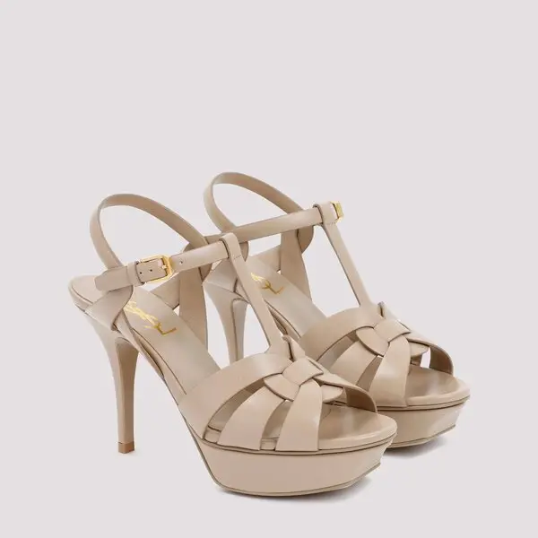 Saint Laurent Leather Tribute Platform Stiletto Sandals