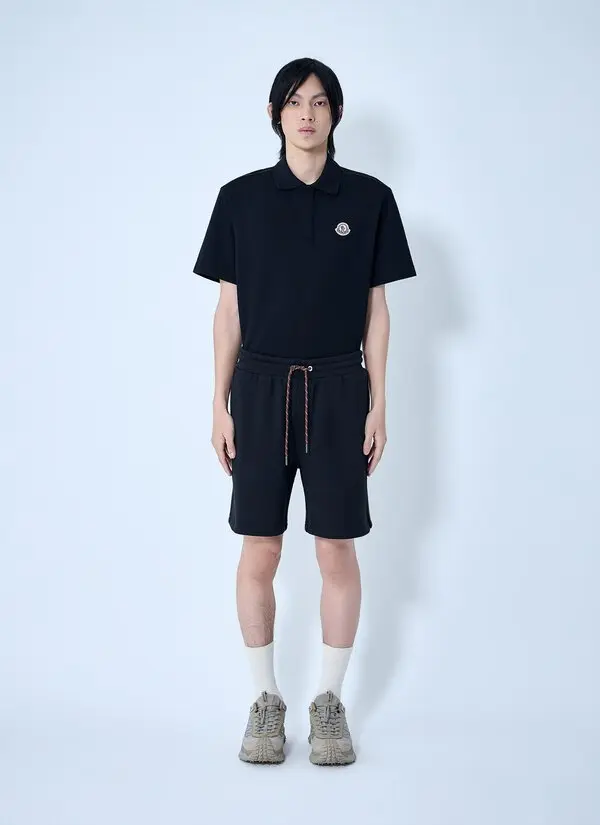 Moncler Embroidered Logo Polo Shirt - Black