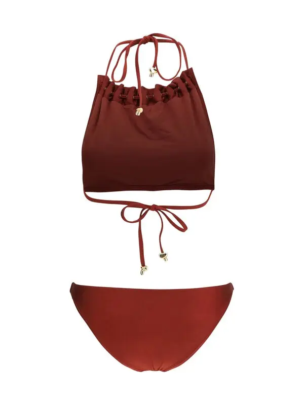 Zimmermann Aster Bikini Two Piece, Halterneck, High Rise