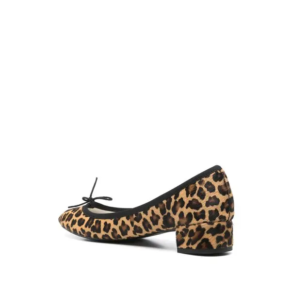 Repetto Leopard Print Calf Leather Pumps - Cream