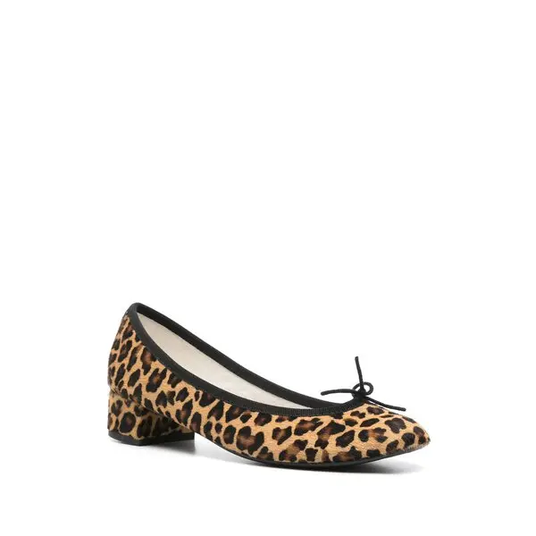 Repetto Leopard Print Calf Leather Pumps - Cream