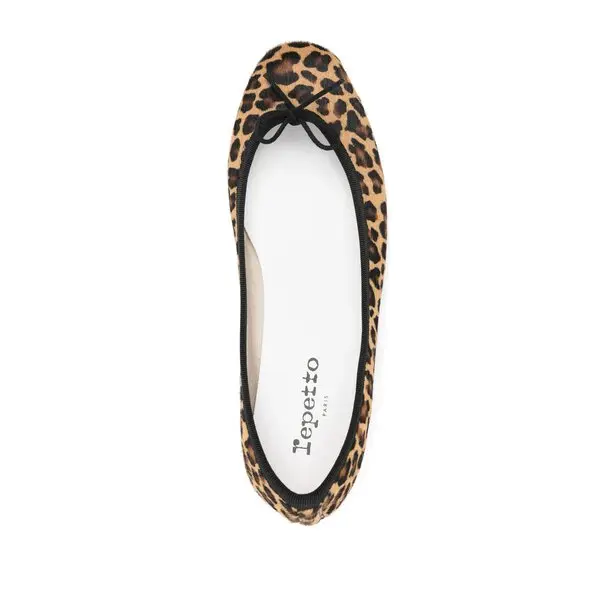 Repetto Leopard Print Calf Leather Pumps - Cream