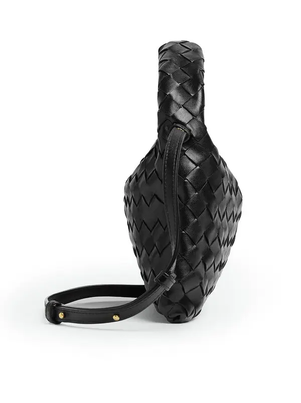 Bottega Veneta Mini Woven Leather Bag - Black