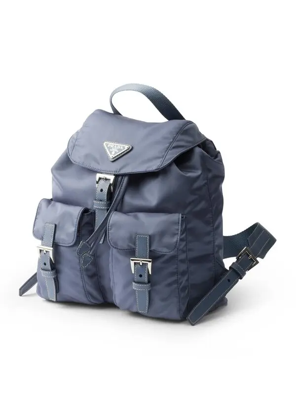 Prada Small Backpack In Re-nylon With Saffiano Details - Multicolor