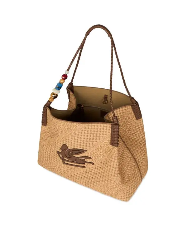 Etro Libra Raffia Shopping Bag - Brown