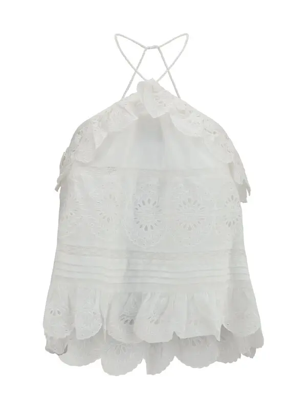 Isabel Marant Étoile Prisha Ruffle Top - White