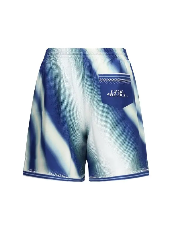 Casablanca Silk Flaming Shorts With All-over Print
