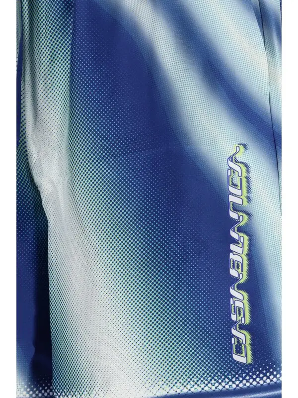Casablanca Silk Flaming Shorts With All-over Print
