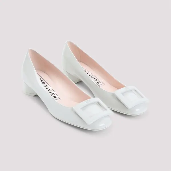 ROGER VIVIER Lacquered Square-toe Decollete
