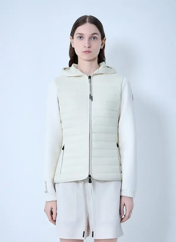 Moncler Hooded Puffer Jacket With Quilted Paneling