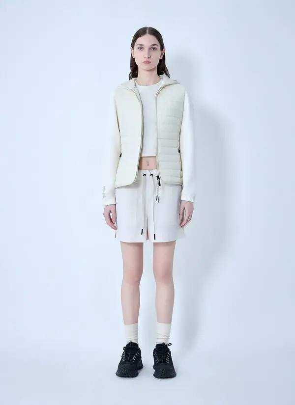 Moncler Hooded Puffer Jacket With Quilted Paneling