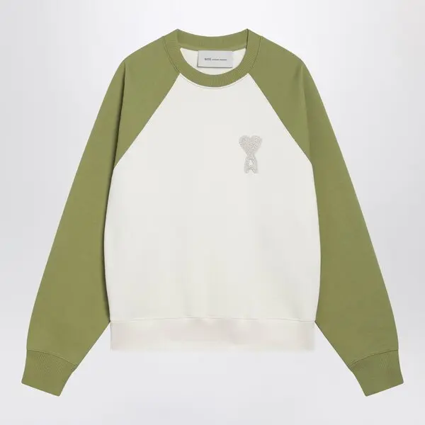 AMI Paris Color Block Crewneck Sweatshirt