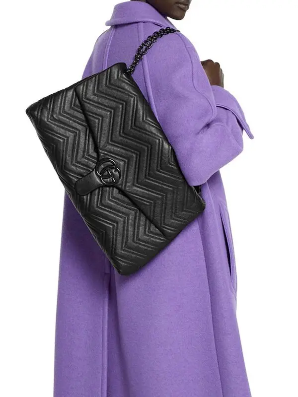 Gucci Gg Marmont Maxi Shoulder Bag - Black