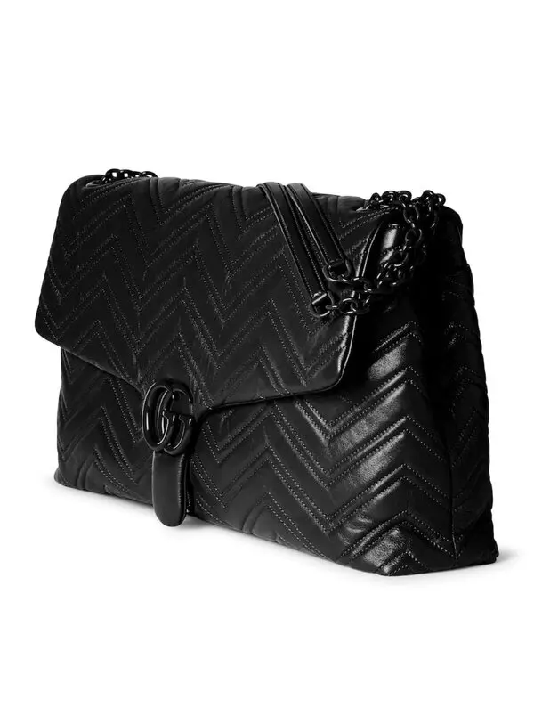 Gucci Gg Marmont Maxi Shoulder Bag - Black