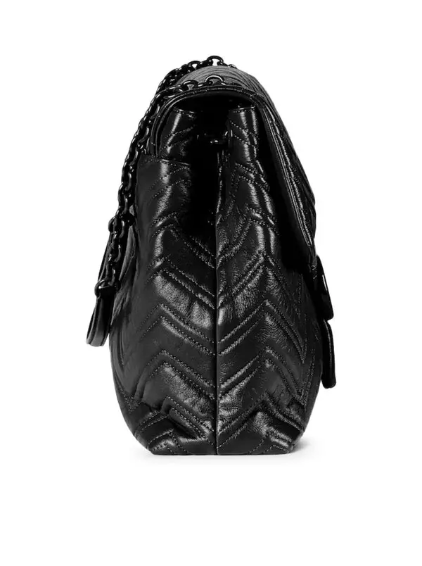 Gucci Gg Marmont Maxi Shoulder Bag - Black