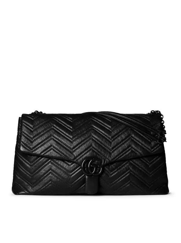 Gucci Gg Marmont Maxi Shoulder Bag - Black