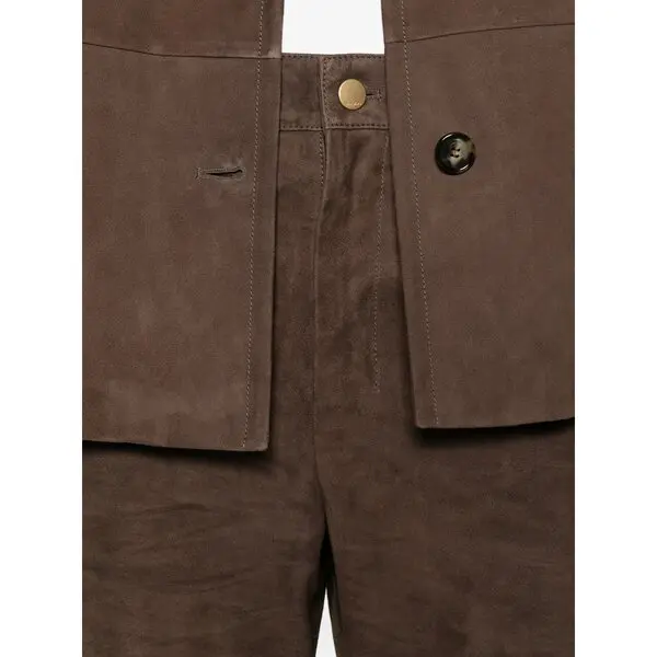 Max Mara High-waisted Wide-leg Trousers In Lambskin