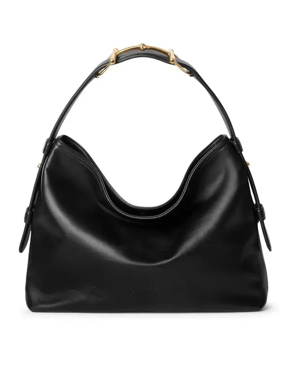 Gucci Beatrix Medium Leather Shoulder Bag - Black