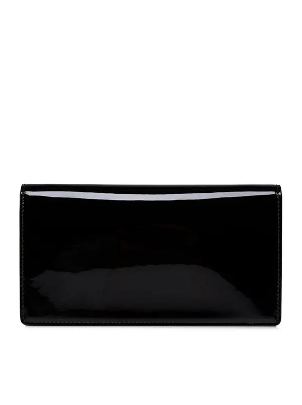 CHRISTIAN LOUBOUTIN Bettina Patent Calfskin Clutch - Black