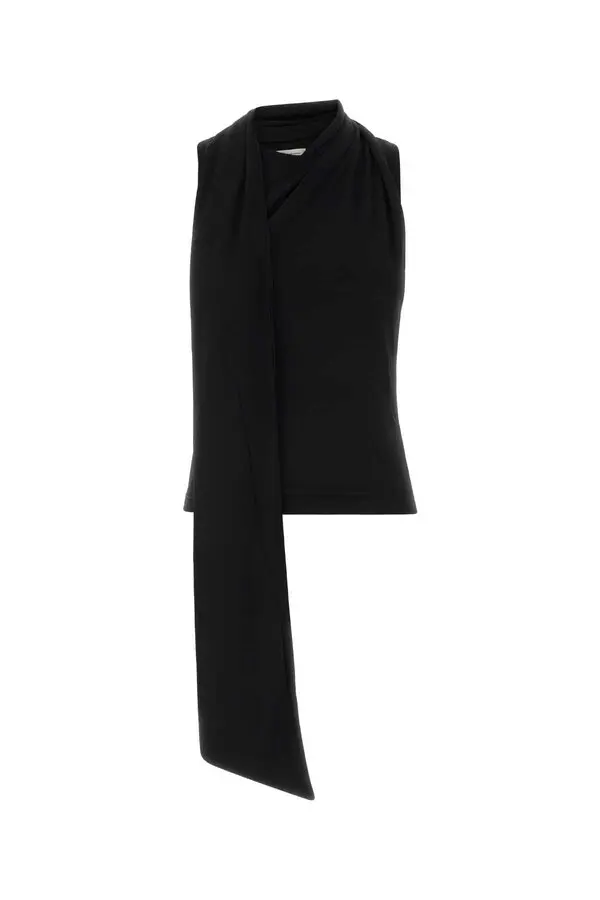 AMI Paris Jersey Top - Black