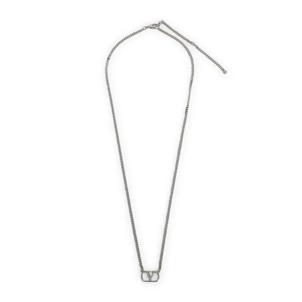 Valentino Garavani Vlogo Charm Necklace - Silver