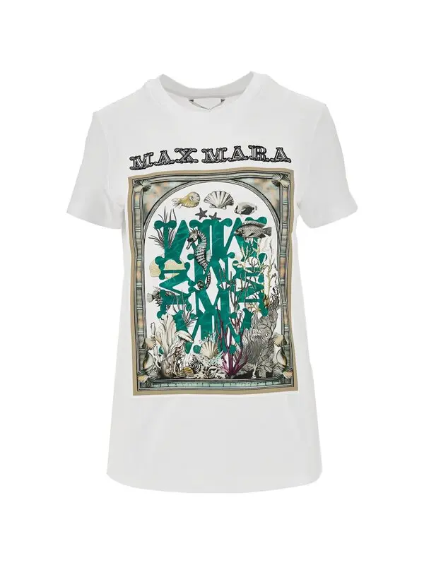 Max Mara Printed Cotton T-shirt - Multicolor